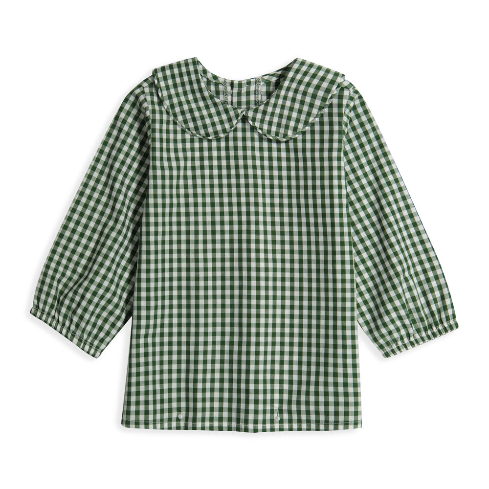 Kerry Shirt- Forest Green Soft Check – The Orange Iris
